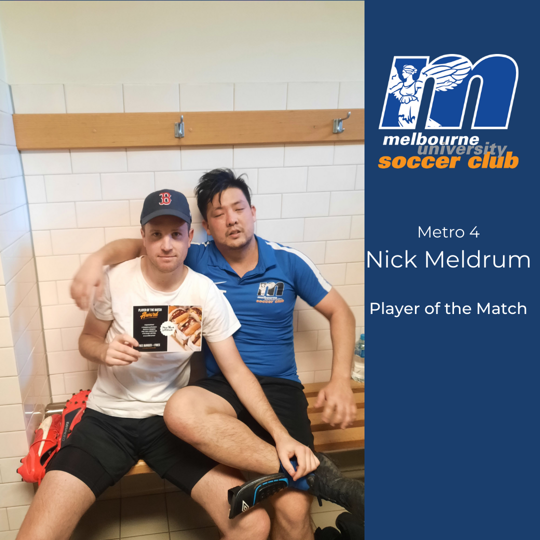 POTM Winners 22-23 May – Melbourne University Soccer Club